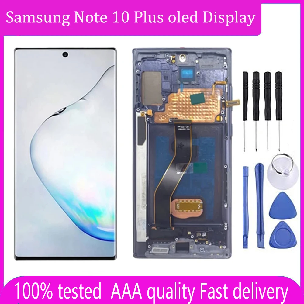 Super-OLED-Display-For-Samsung-Galaxy-note10-plus-LCD-N975-N975F-Touch-Screen-With-frame ...