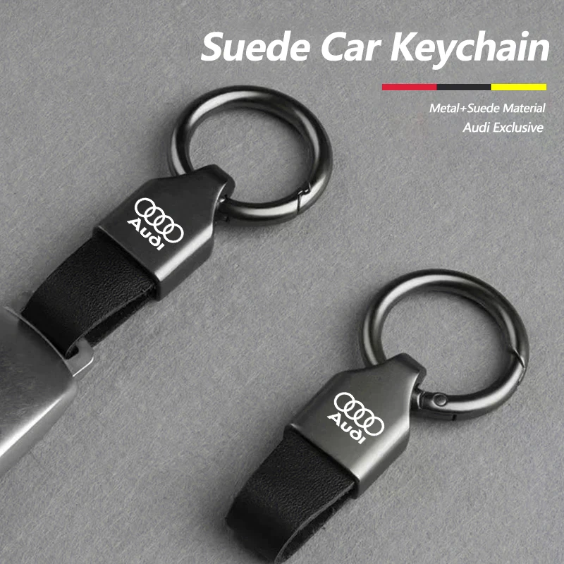 Suede-Durable-Lanyard-Car-Keys-Chain-Rings-Buckle-Holder-For-Audi-A1-A2 ...