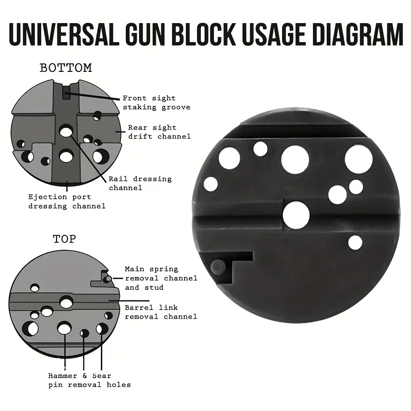 Round-Repair-Base-Block-Polymer-Gunsmithing-Bench-Block-M1911-AR15 ...