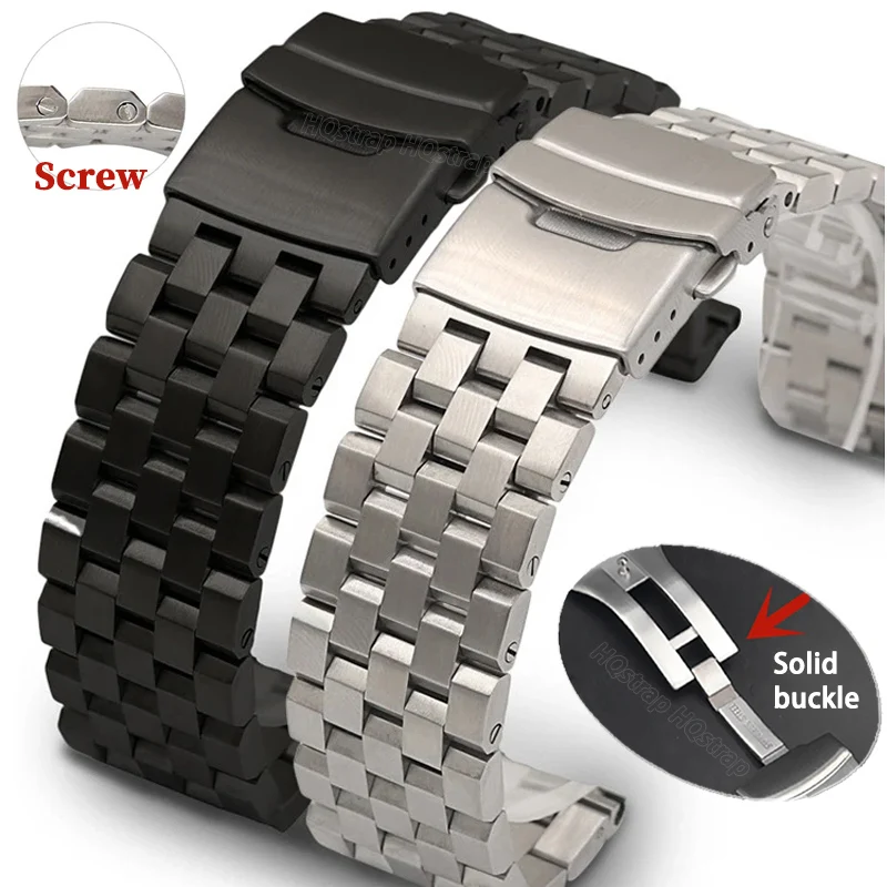 High-Quality-Full-Solid-Stainless-Steel-Watch-Band-18mm-20mm-22mm-24mm ...