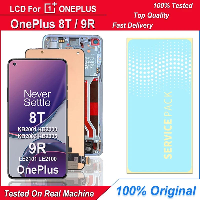 Original 6.55" Display For Oneplus 8T KB2001 KB2000 LCD Screen Touch Digitizer Assembly For ...