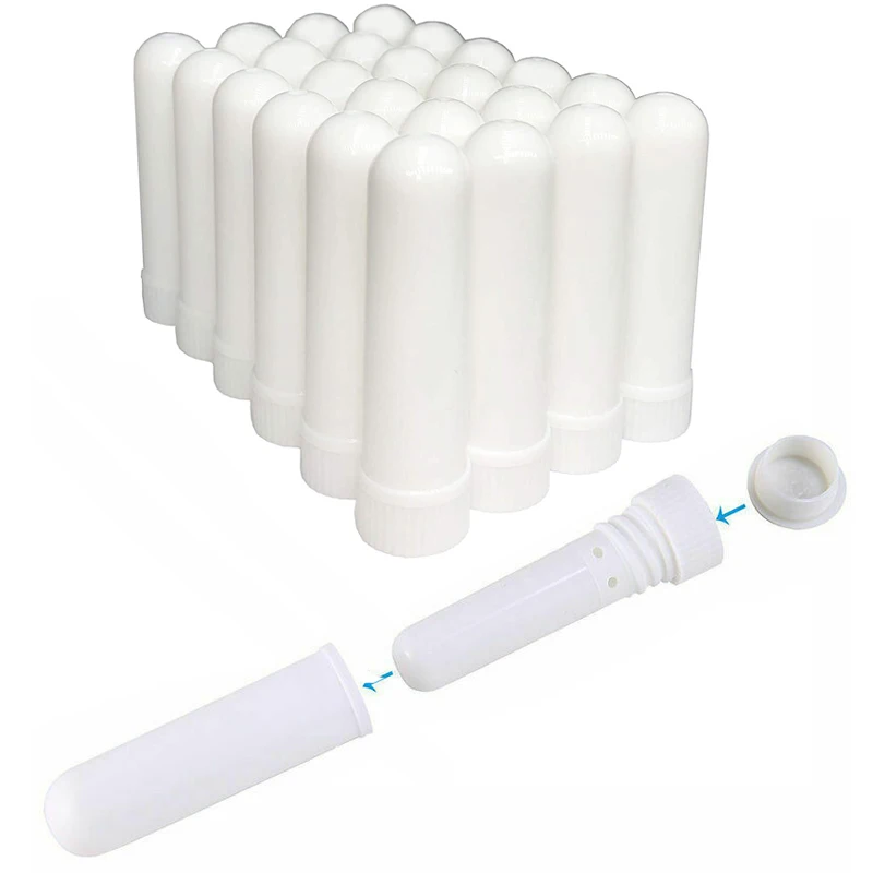 10Pcs-White-Plastic-Essential-Oil-Nasal-Inhaler-Tubes-Sticks-Blank ...