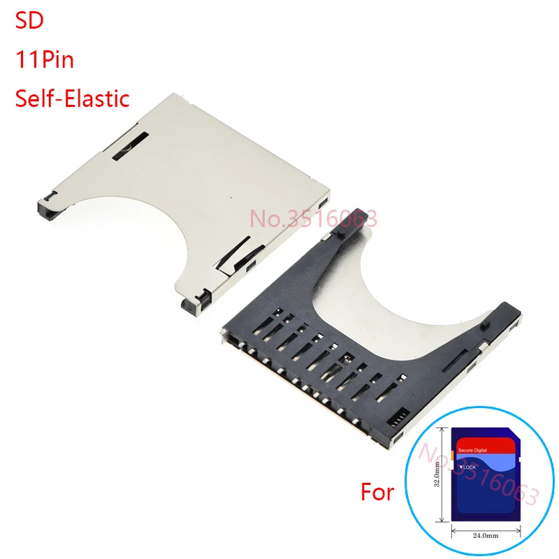 2/5/10 piezas Mini/Micro/Nano SD/Sim Card Holder 6/7/8/9/10Pin Sim Slot ...