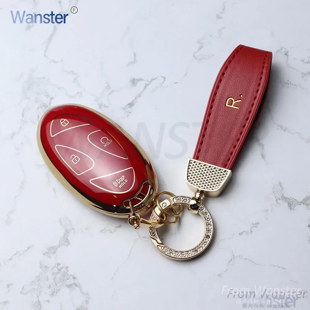 5-or-7-Bottons-Red-TPU-Car-Key-Case-for-Hyundai-Grandeur-GN7-Kona-Ev ...