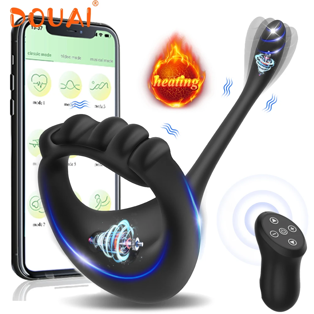 Zabawki erotyczne Cockring dla mężczyzn pary wibrator Bluetooth dla dorosłych towary dla ...