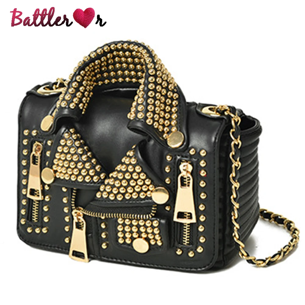 Designer-Chain-Bag-Women-Clothing-Shoulder-Rivet-Jacket-Messenger-Bag ...