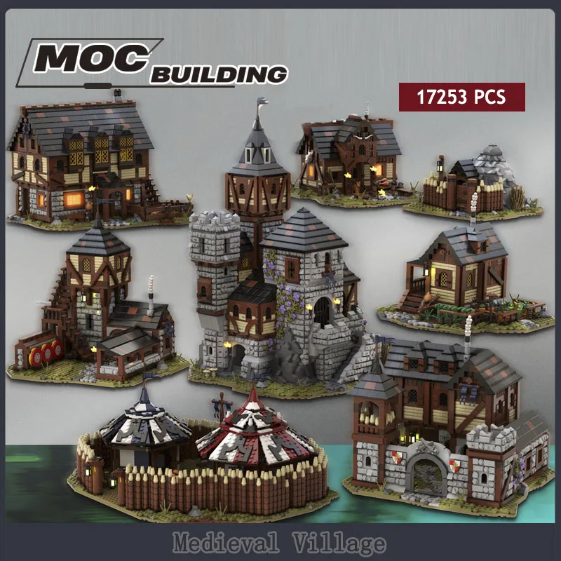 Ultimate-Medieval-Village-MOC-Building-Block-Burrow-Castle-Bricks-DIY ...