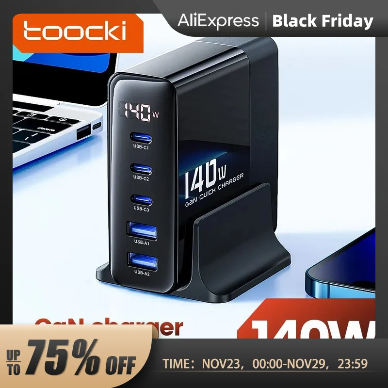 Toocki-140W-USB-oplader-Multi-poort-laadstation-GaN-snel-opladen-Desktop-voor-iPhone-15-PD-Type.jpg