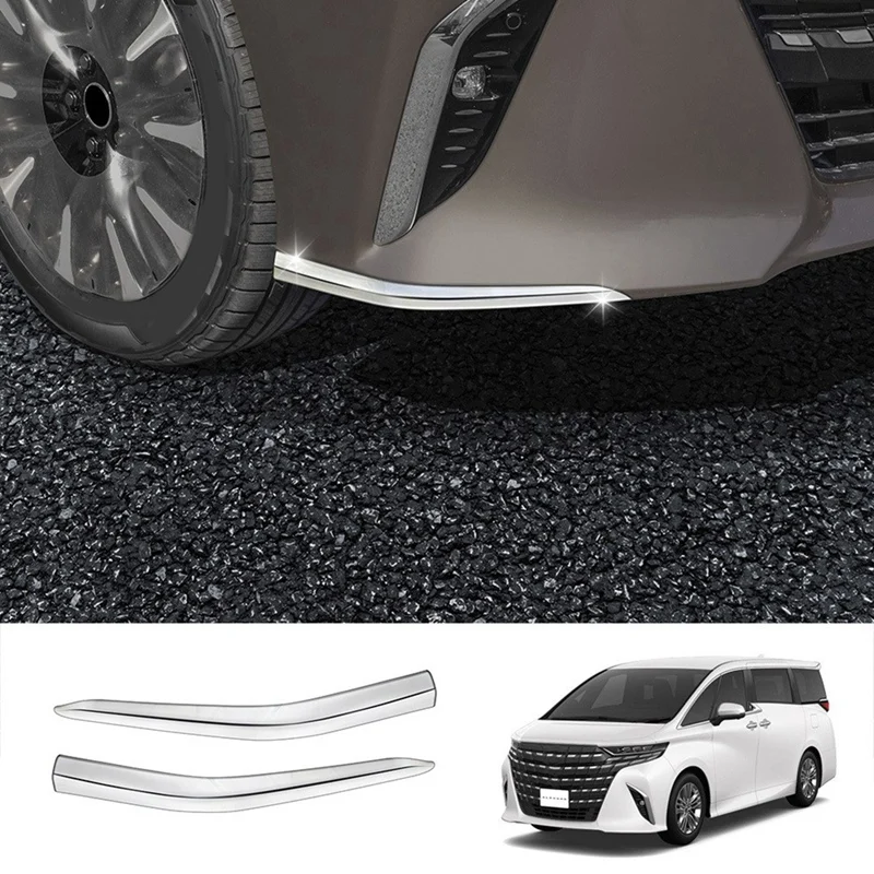 For-Toyota-Alphard-40-Series-2023-Front-Bumper-Lip-Angle-Diffuser ...