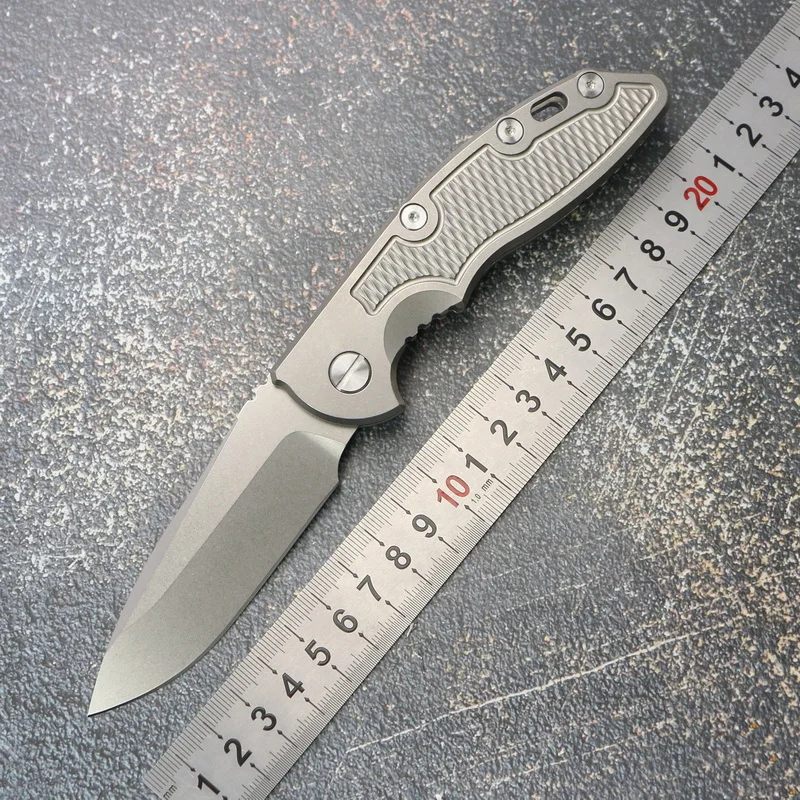 Customized-XM-18-Folding-Knife-440C-Blade-TC4-Titanium-Handle-Outdoors ...