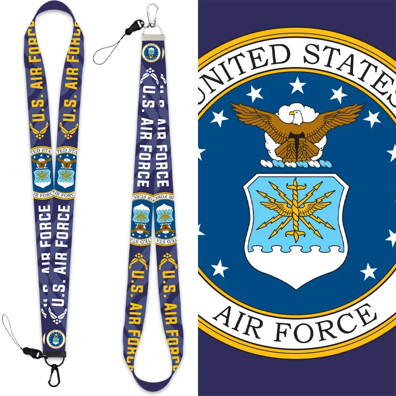 U-S-Air-Force-mobile-phone-lanyard-ribbon-key-chain-detachable-pendant ...