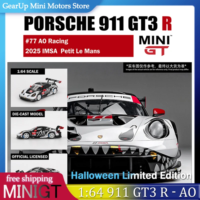 New MINIGT 1:64 Porsche 911 GT3 R AO Racing Day of The Dead Livery ...