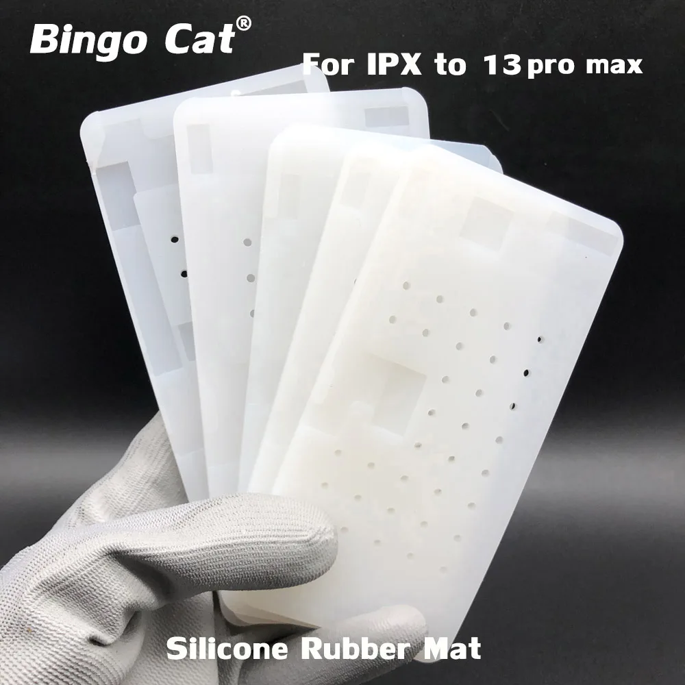 Suction Glue Cleaning Silicone Rubber Mat Pad for Apple iPhone 11 12 13 ...