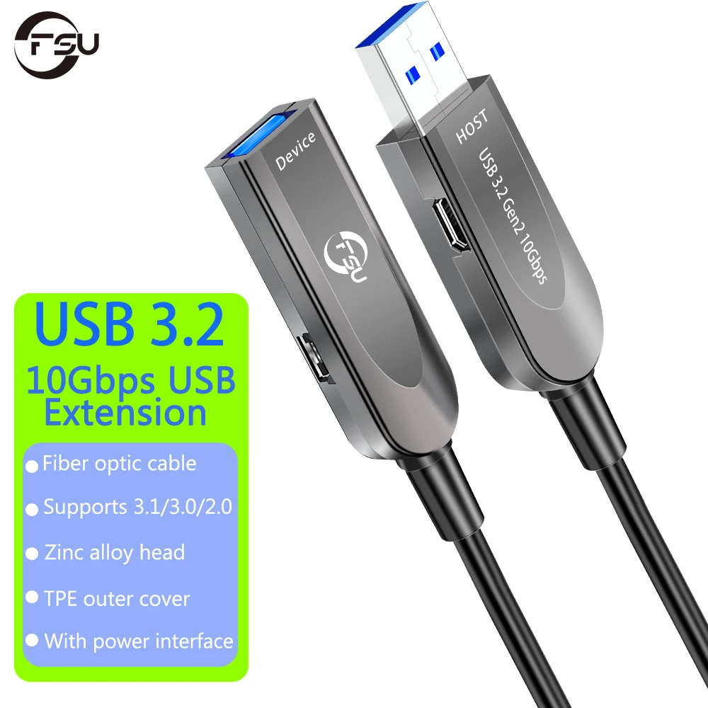 FSU 5m 10m 20m Active USB 3.0 Extension Cable Type A Male To Female ...