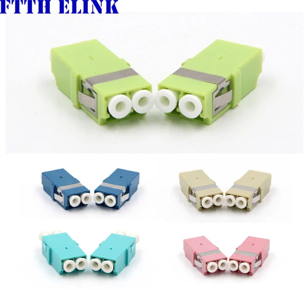100pcs-LC-duplex-adapter-flangeless-SM-MM-OM3-OM4-OM5-APC-fiber-optic ...