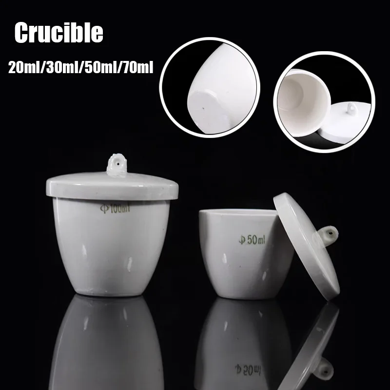 1pcs-20ml-30ml-50ml-70ml-All-size-available-Porcelain-crucible-lab-ceramic-Alumina-Crucible-for ...