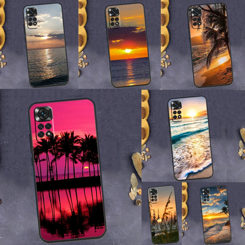 Summer-Beach-Sunset-On-Sea-Case-For-Xiaomi-Redmi-12C-10C-9A-9C-9T-Redmi ...