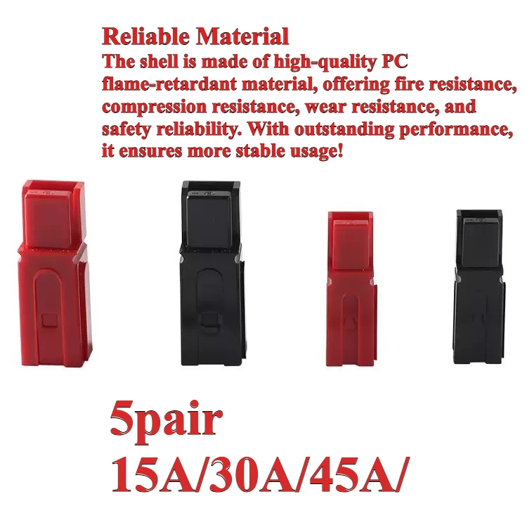5SET Heavy Duty Anderson Single Pole Connector 15A 30A 45A - Large ...