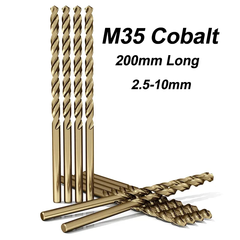 1Pc-200mm-Lengthened-M35-Cobalt-Twist-Drill-Bit-Stainless-Steel-Special ...