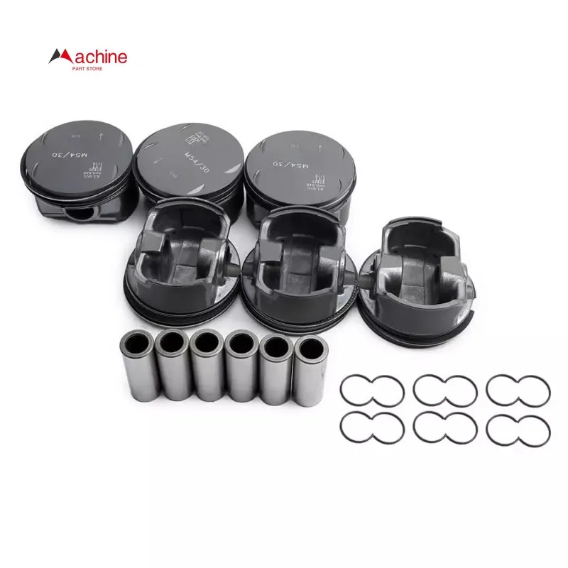 6Pcs 11257506222 Pistons Rings Set STD For BMW 330i 530i X5 Z4 E46 E53 ...
