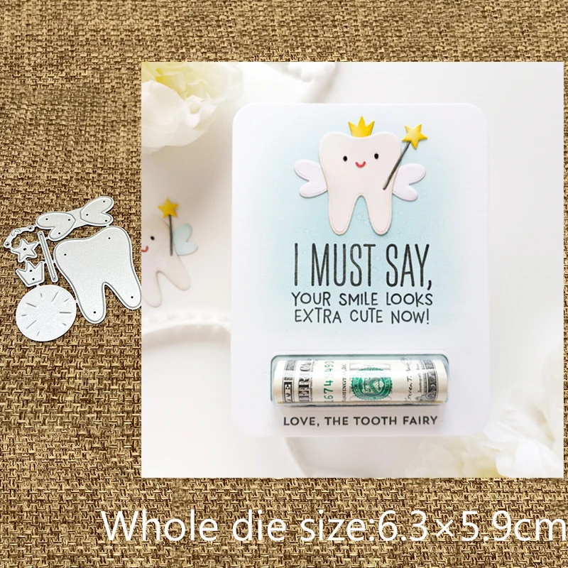 New Design Craft Metal stencil mold Cutting Dies Tooth Fairy decoration ...