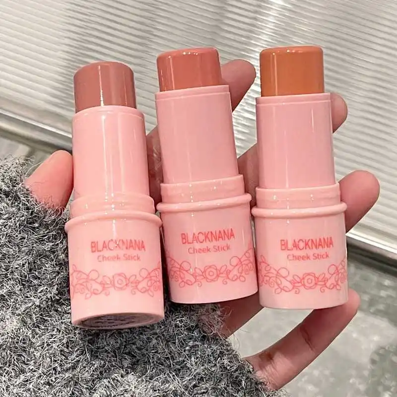 블러시 크림 페이스 컨투어링 브라이트닝 자연스럽고 오래 지속되는 메이크업 하이라이트 크림 하이 컬러 렌더링 블러셔 스틱