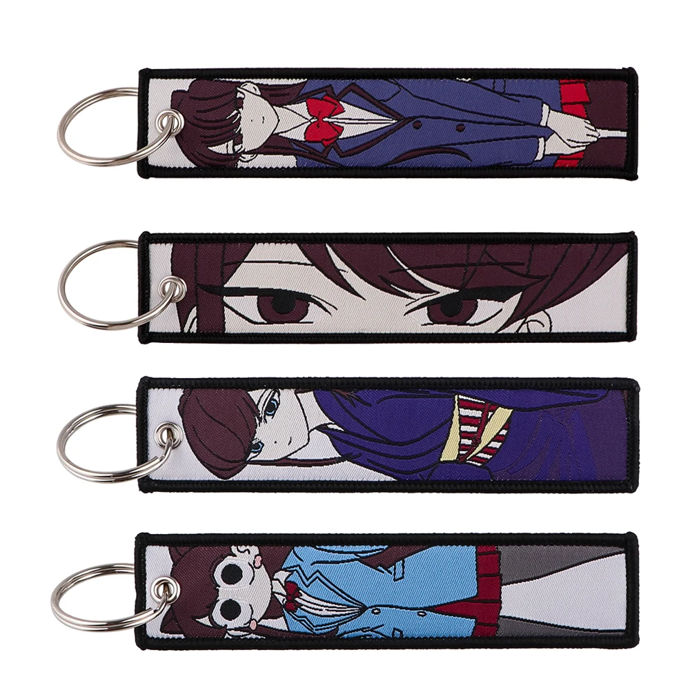 Anime-Keychain-for-Motorcycles-Girl-Key-Ring-Embroidery-Key-Tag-Key ...