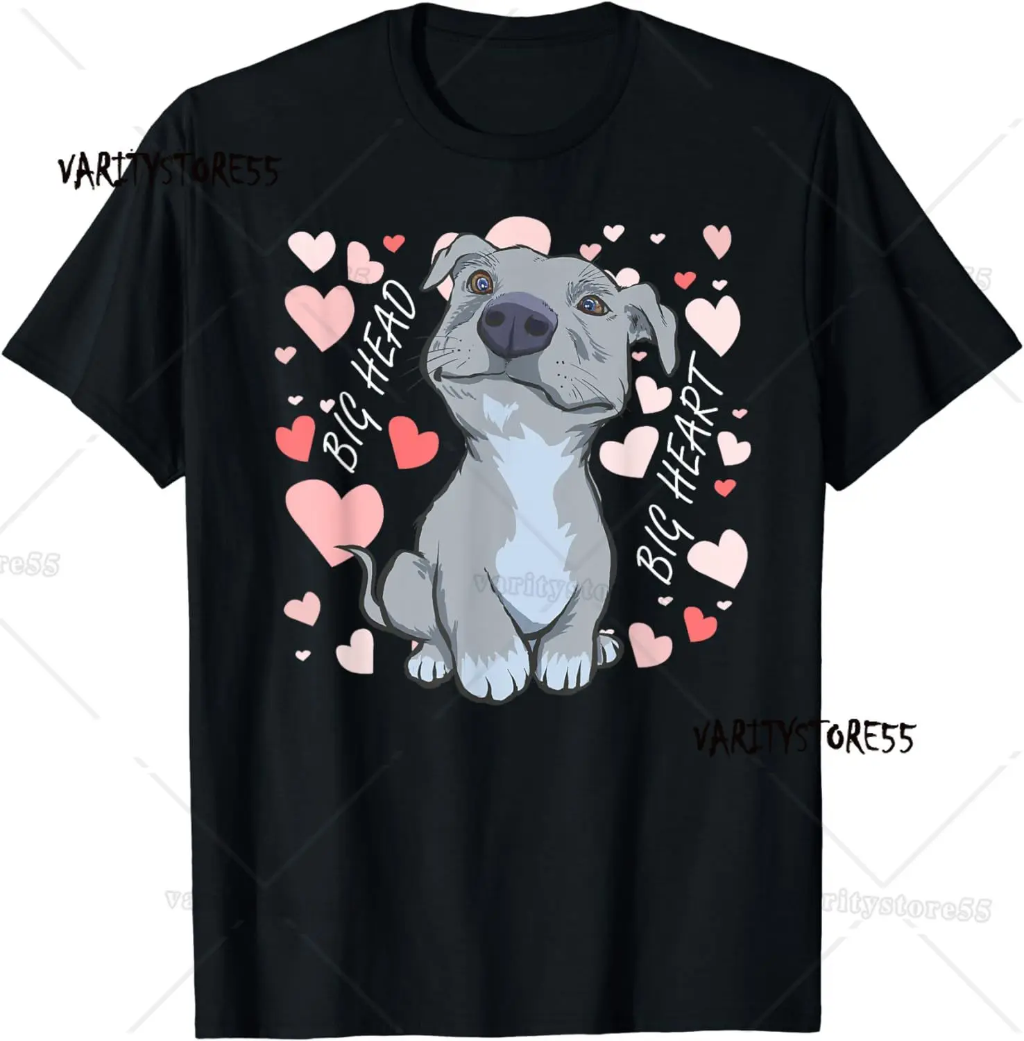 Dog-Lover-Big-Heart-Pibble-Pitbull-Mom-T-Shirt-Cotton-Tee-Shirt-Short ...