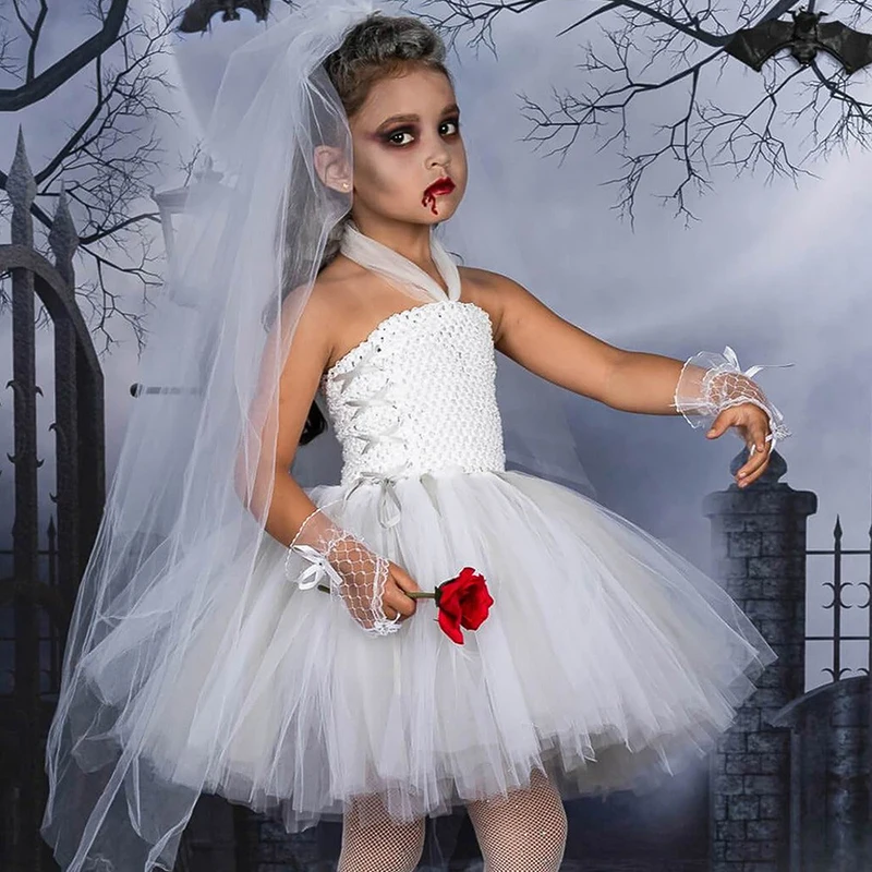 Halloween-Costume-For-Kids-Girl-Tutu-Dress-Children-Masquerade-Ghost ...