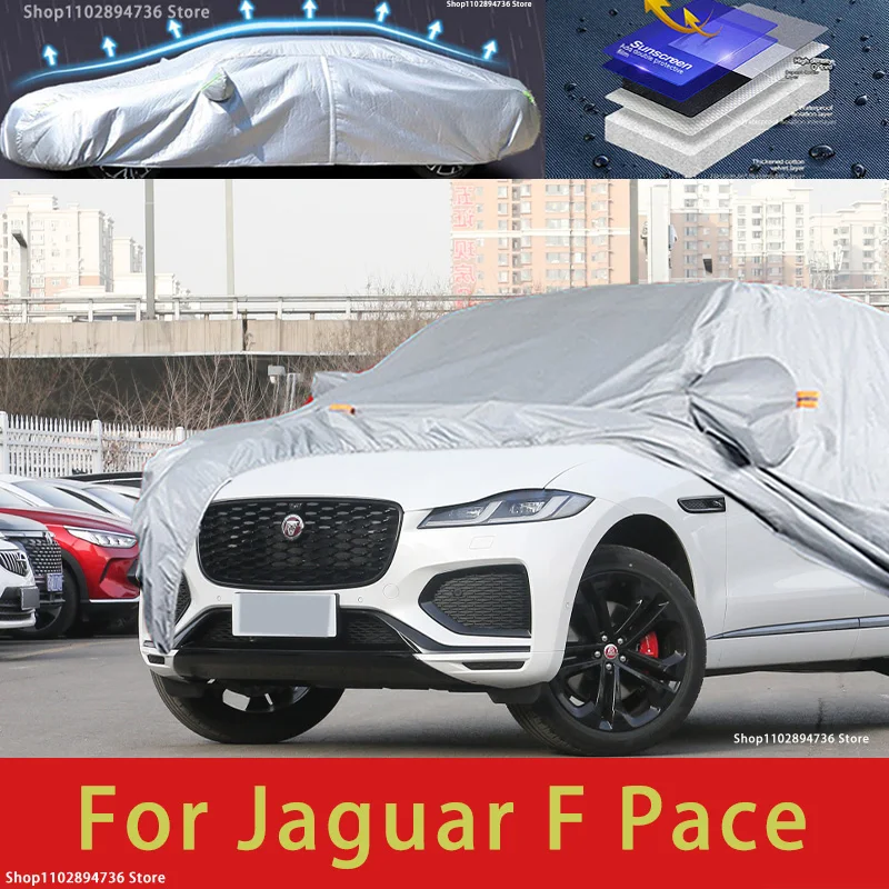 For-Jaguar-F-Pace-Outdoor-Protection-Full-Car-Covers-Snow-Cover ...