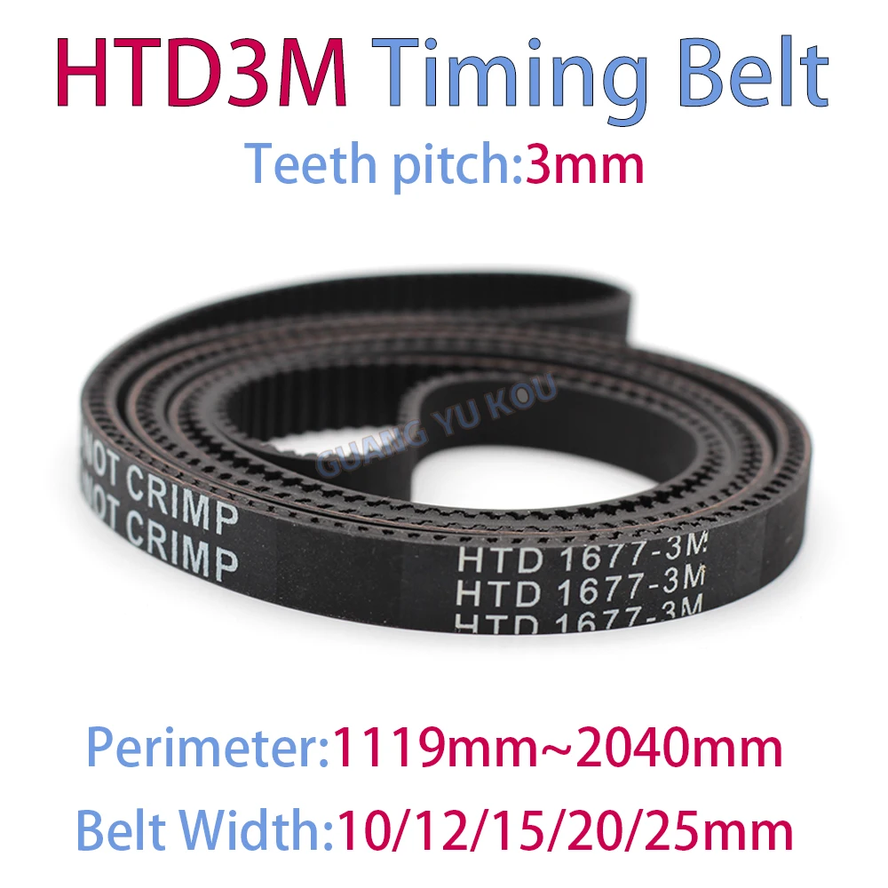HTD 3M Closed Loop Rubber Timing Belt Length1119/1125/1134/1140/1170 ...