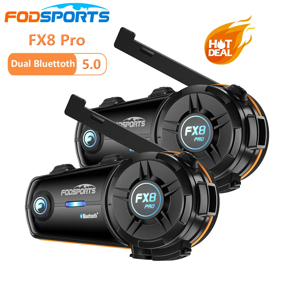 2pcs-Fodsports-FX8-Pro-8-Riders-1000m-Helmet-Motorcycle-Bluetooth-Dual ...
