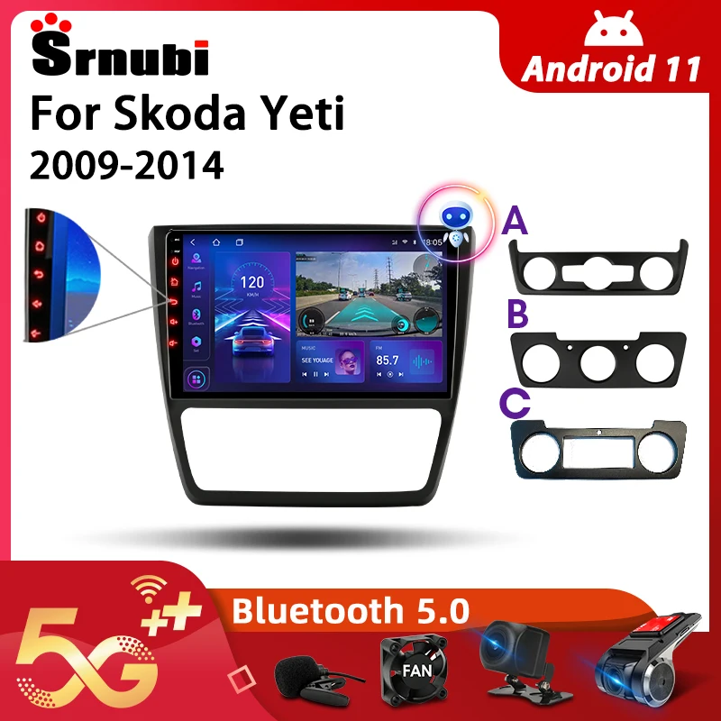 Srnubi Radio con GPS para coche, reproductor Multimedia con Android 11,0, 2Din, 4G, WIFI ...