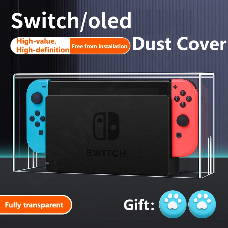 RGB Clear Dust Cover for Nintendo Switch OLED - Protective Acrylic ...