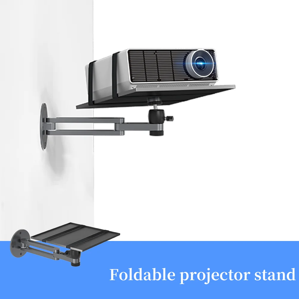 Foldable-Projector-Stand-with-Tray-Universal-Aluminum-Adjustable-Sturdy ...