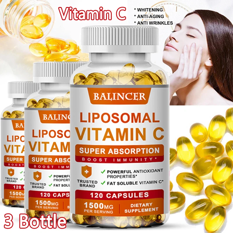 Balincer - Organic Vitamin C Capsules Antioxidant Immune Support Fading Spots Anti Wrinkle ...