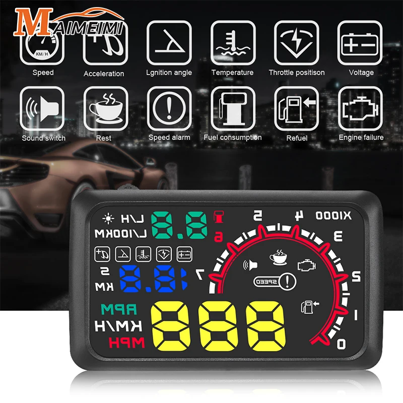 W02-Car-OBD2-Head-Up-Display-Car-Digital-GPS-Speedometer-Engine-speed ...
