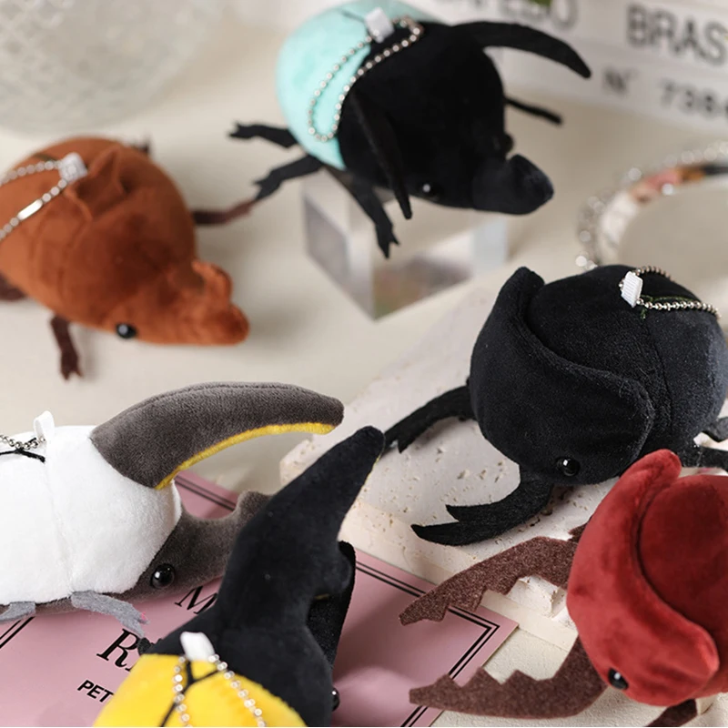 10cm-Cute-Cartoon-Insect-Beetle-Doll-Plush-Doll-Keychain-Insect-Unicorn ...