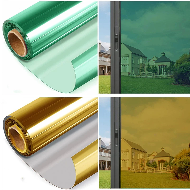 Single mirror film privacy glass sticker reflecting ultraviolet ray so ...