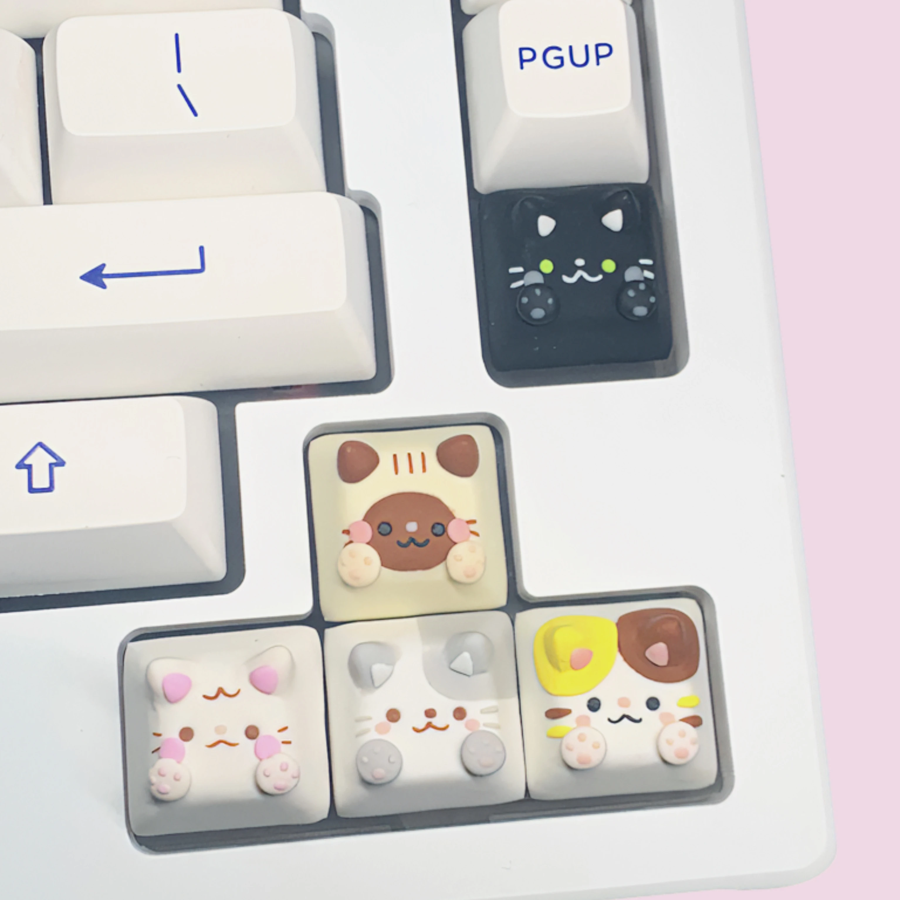 Handmade-Siamese-cat-Keycaps-DSA-Height-Cute-Girl-Gift-Cartoon-Cat ...