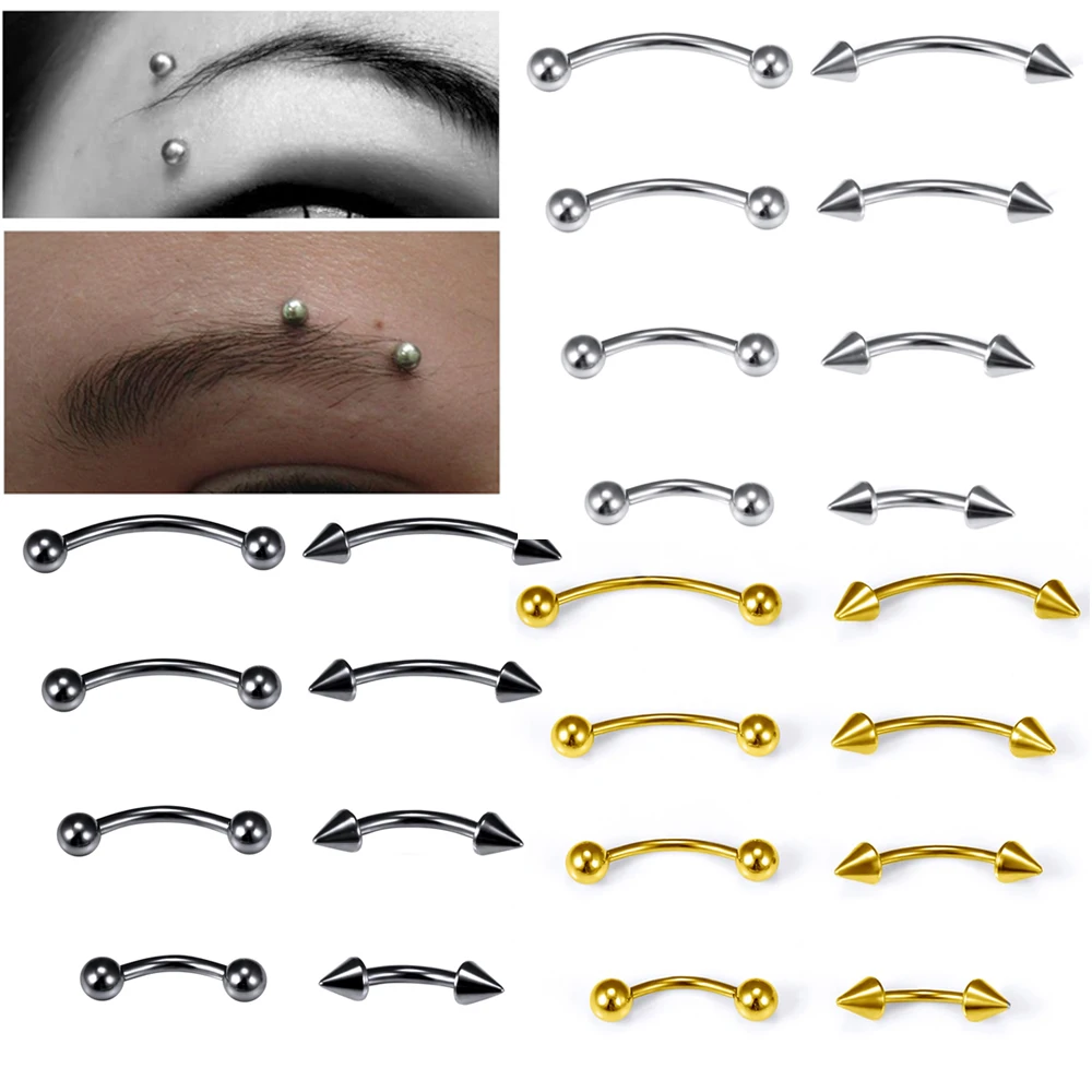8Pcs-Eyebrow-Piercing-Jewelry-Curved-Barbell-Tiny-Eyebrow-Ring-Labret ...