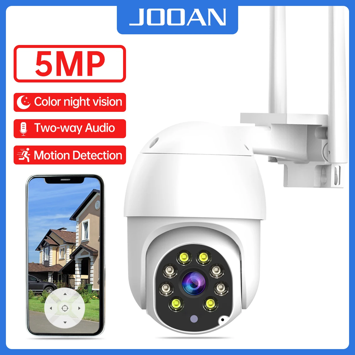 JOOAN-c-mara-PTZ-de-5MP-y-3MP-para-vigilancia-del-hogar-videoc-mara-con ...