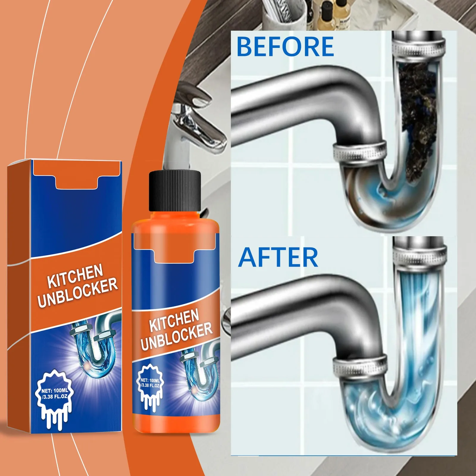 Kitchen Unblocking Agent Strong Unblocking Agent Sink And Sewer ...