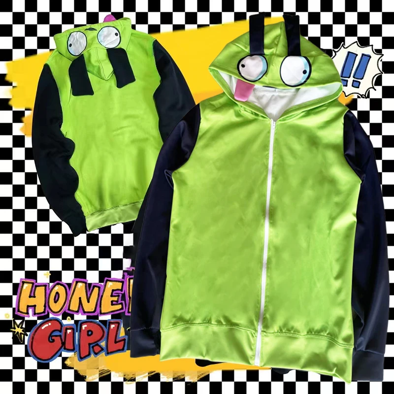 Anime-Invader-ZIM-Cosplay-Alien-ZIM-Hooded-Zip-Up-Pullovers-Sweatshirts ...