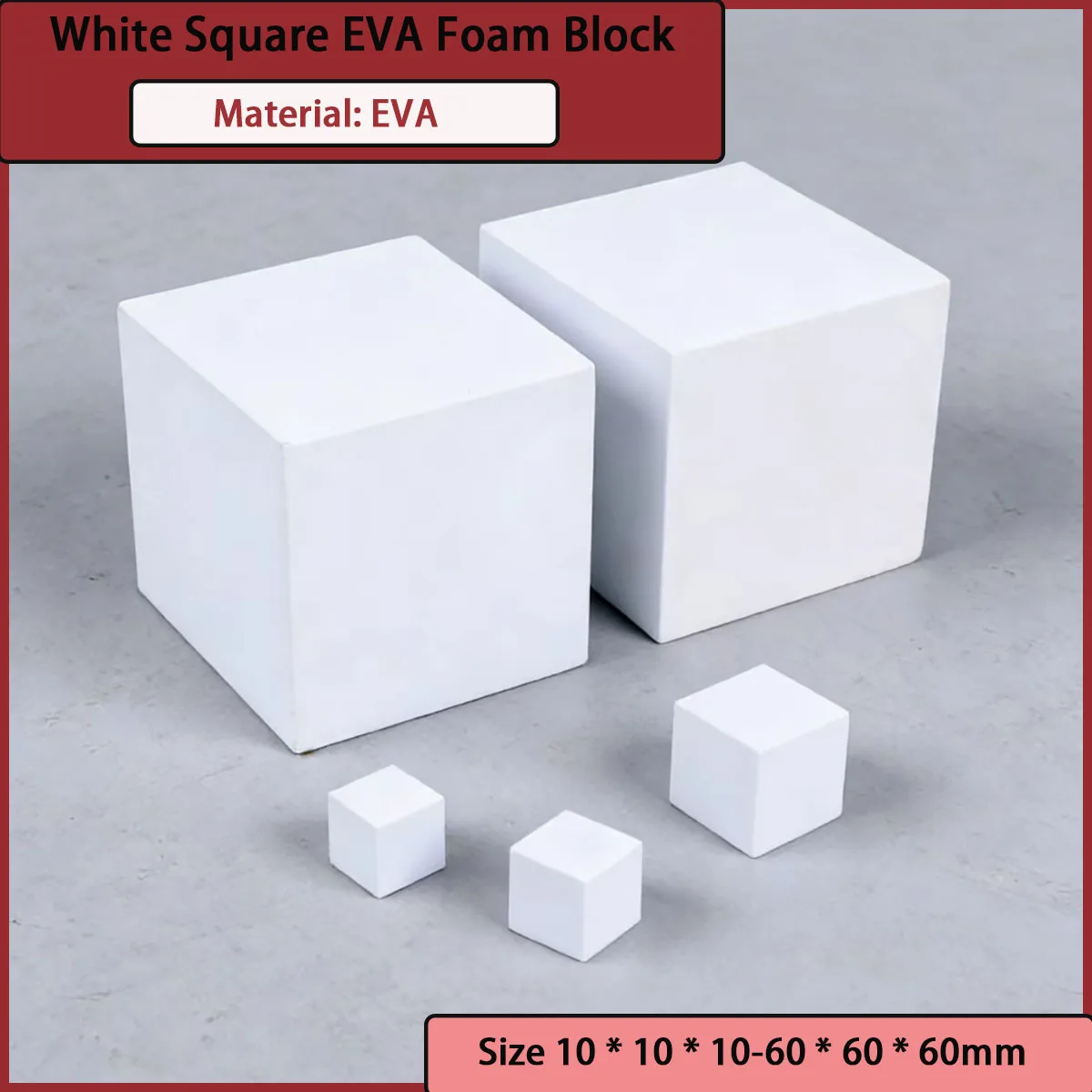 white square EVA foam block used for product packaging lining ...