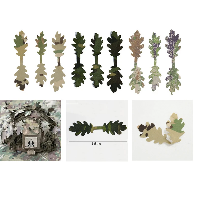 15 pcs tactical camouflage ghillie clothing material battlefield games ...