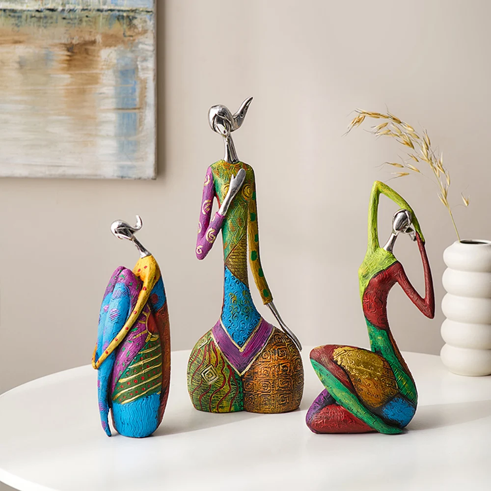 Creative-Home-Decoration-Colorful-Abstract-Figure-Sculpture-Living-Room ...