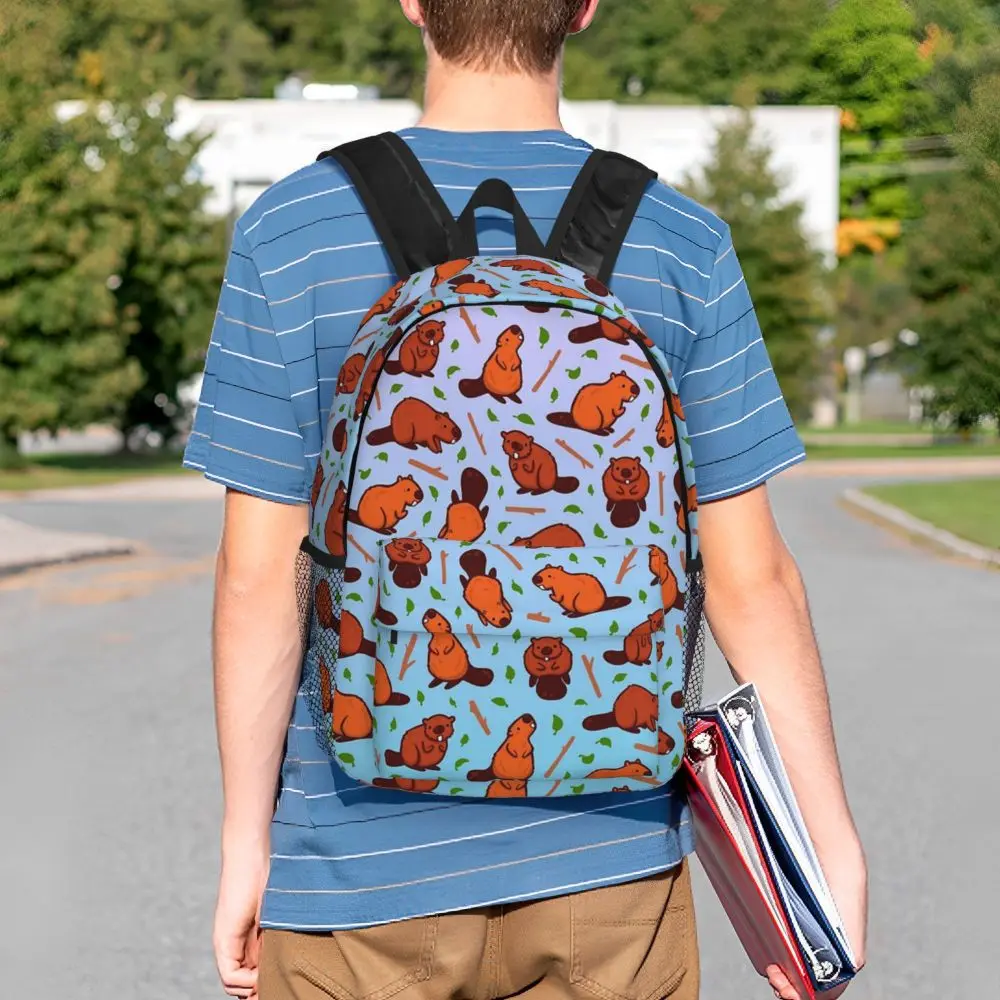 Cute Beaver Backpacks Large Capacity - styloclubs.com