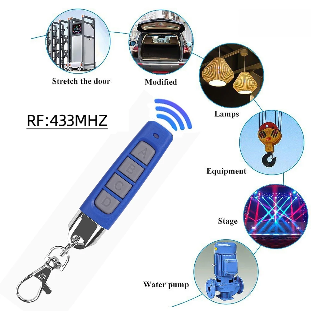 433mhz-Copy-Remote-Control-RF-4-CH-Transmitter-Garage-Door-Electric-Gate-Opener-Duplicator ...