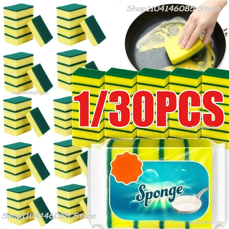 20/30pcs Dishwashing Sponge Kitchen Nano Emery Magic Clean Rub Pot Rust ...